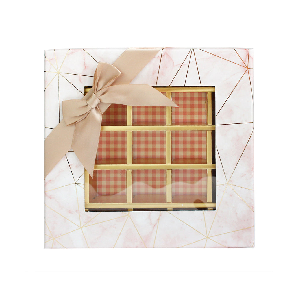 Chic Geometric Marble Truffle Design Gift Box with Display Window - 25 ...